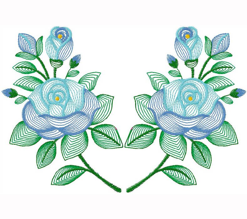 flowers embroidery design - embnew.com